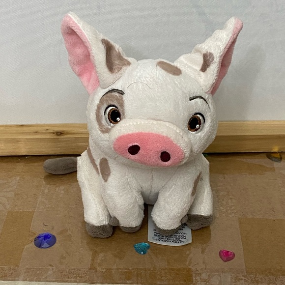 Disney | Toys | Disney White And Pink Stuffed Animal Pig | Poshmark